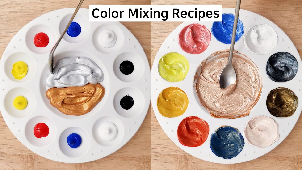 Gold VS Silver, Color Mixing Recipes / ASMR - YouTube
