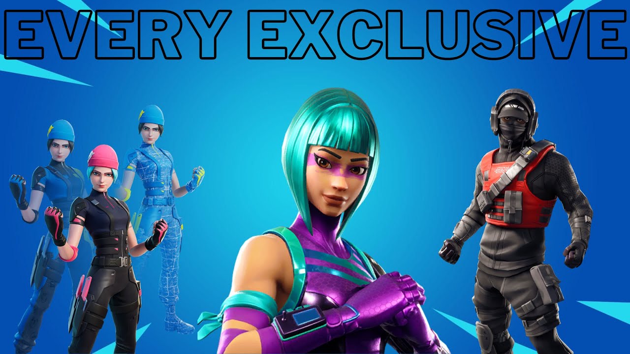 Every EXCLUSIVE Skin In Fortnite! - YouTube