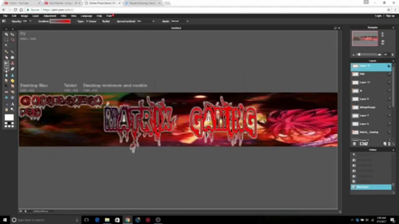 Banner For Matrix_ Gaming (SpeedArt) - YouTube