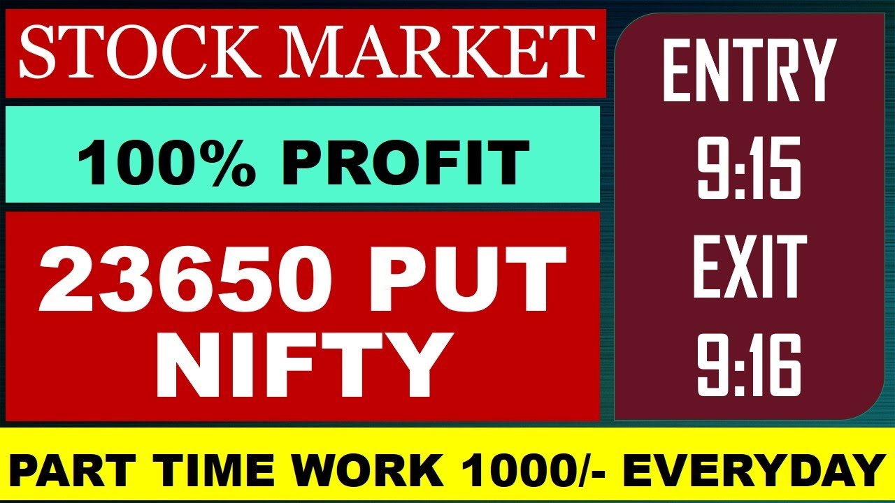 PART TIME WORK | 1000/- EVERYDAY FROM STOCK MARKET | 100% PROFIT ...