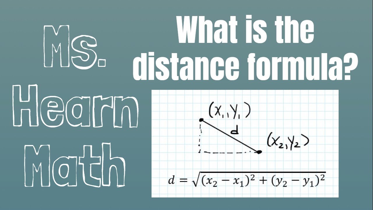 Distance Between Two Points Part 1 The Distance Formula YouTube
