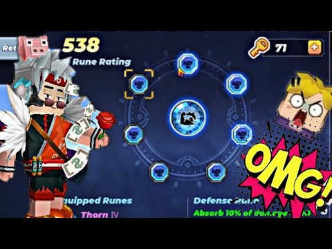 Testing The Power Of Max Thorn level 4 runes In BEDWARS 🤯 | #blockmango ...