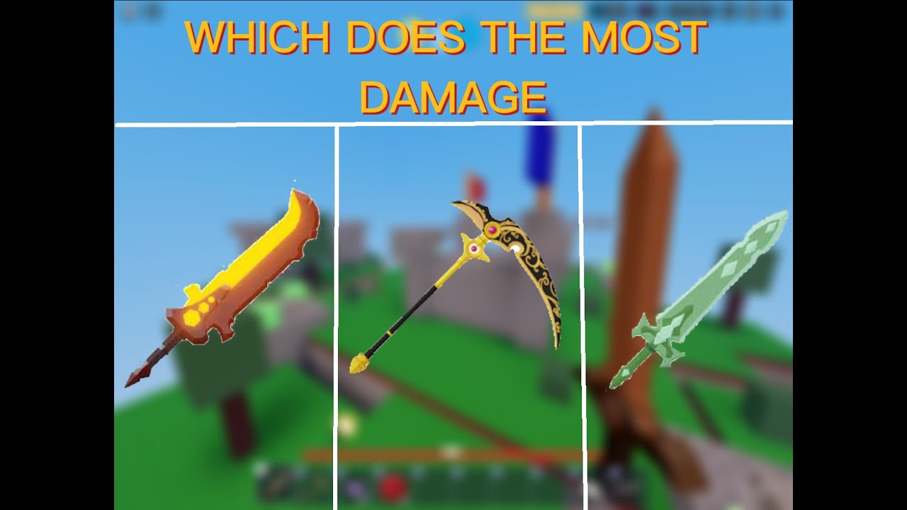 Which does the most damage in Roblox Bedwars? - YouTube