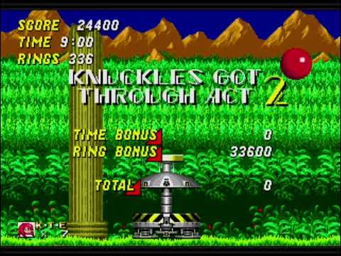 Knuckles in Sonic 2 Aquatic Ruin 2 Ring Attack: 336 Ringe - YouTube