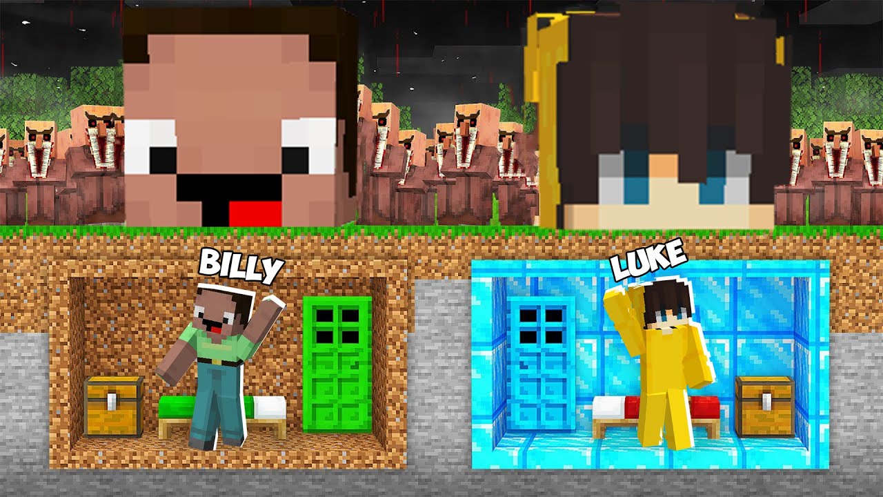 Luke und Billy BUNKER VS GRUSELIGE VILLAGER APOKALYPSE in Minecraft ...
