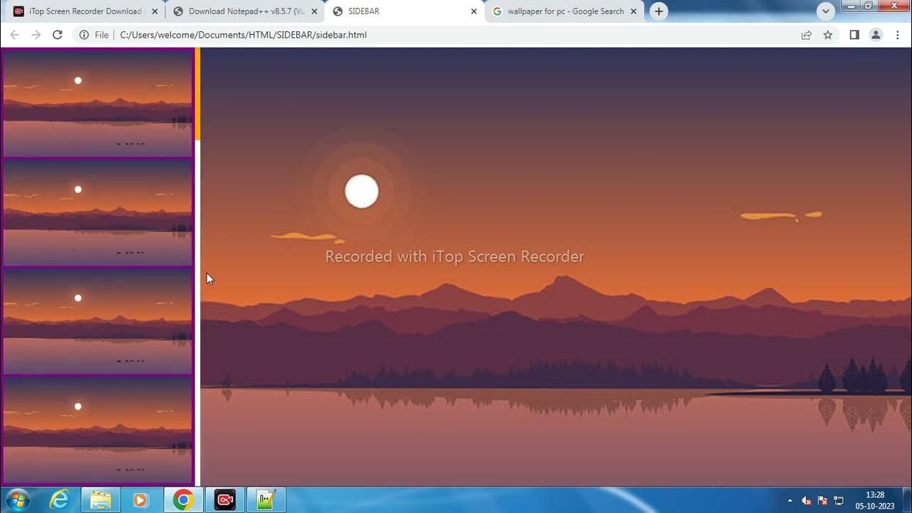 Sidebar || html || css || java script - YouTube