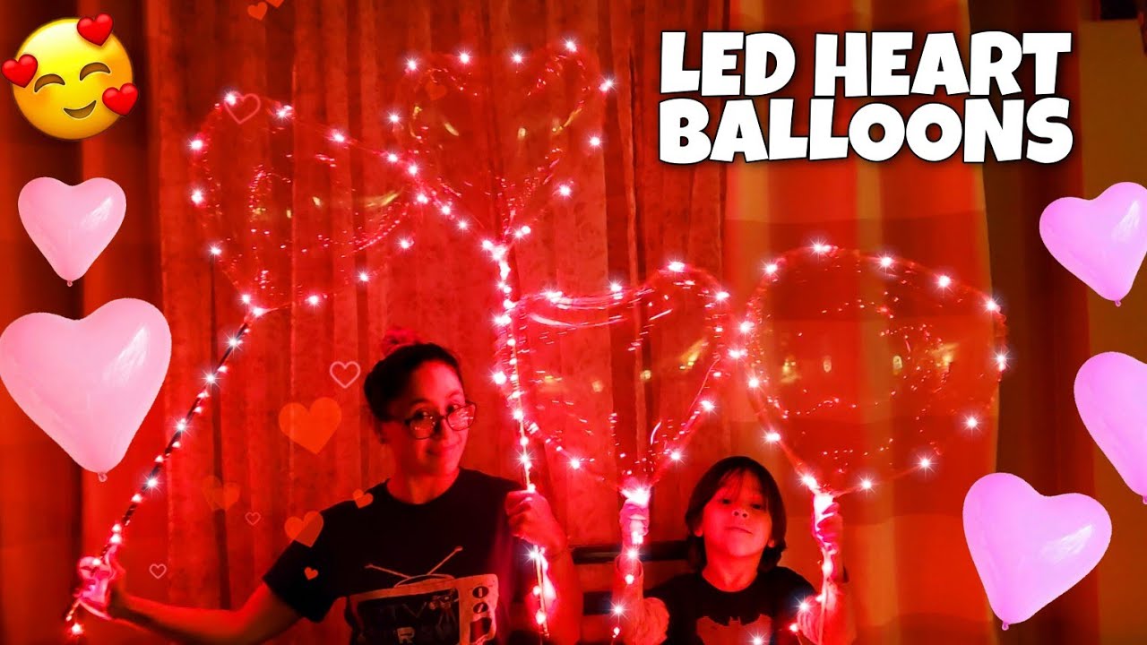 LED Heart BALLOONS FAIL! Inflating Our New Bobo Valentines Day CLEAR ...