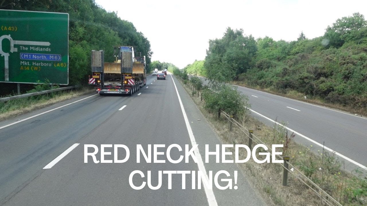 Red Neck Hedge Cutting! HGV Trucking UK Mercedes Actros VLOG POV Cab ...