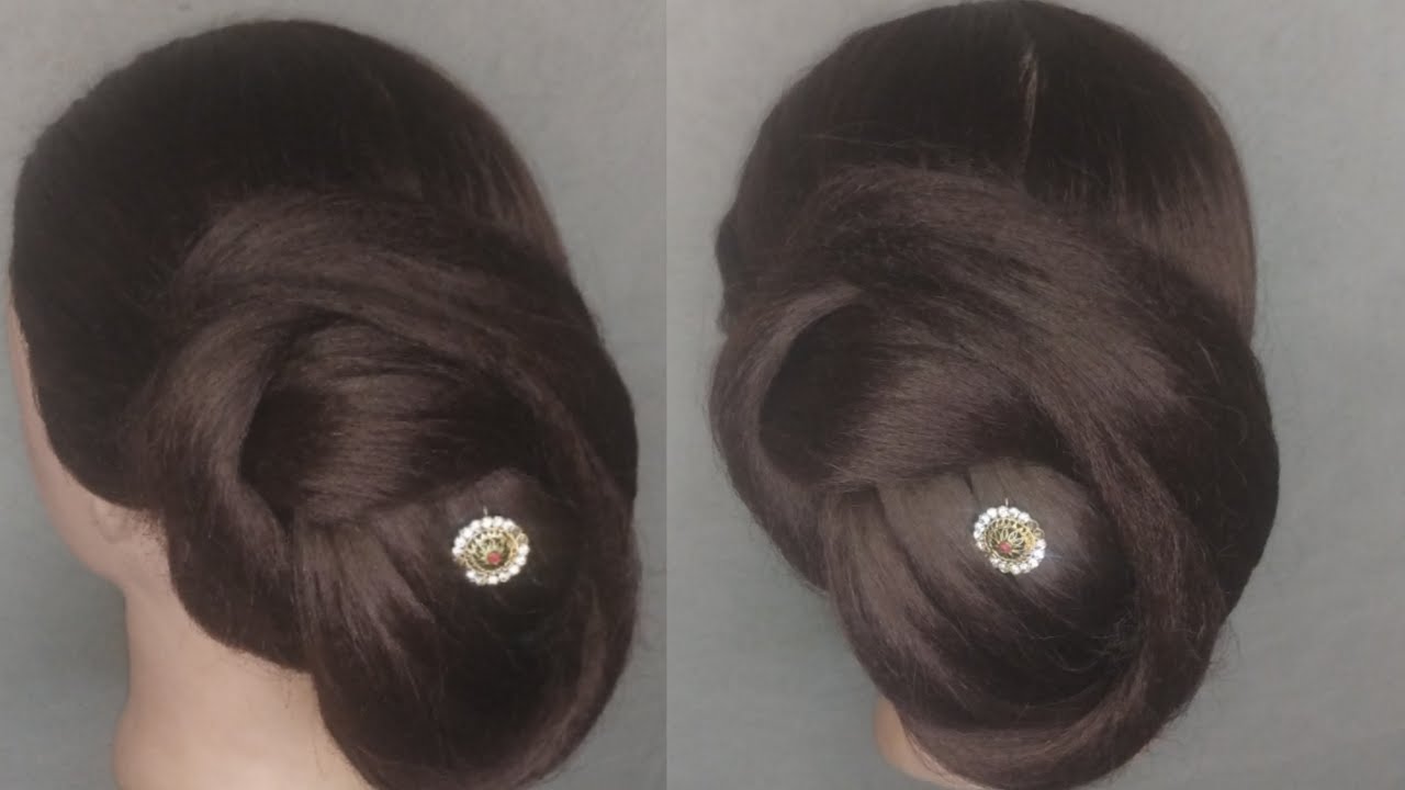 Bun hairstyle tutorial step by step || - YouTube