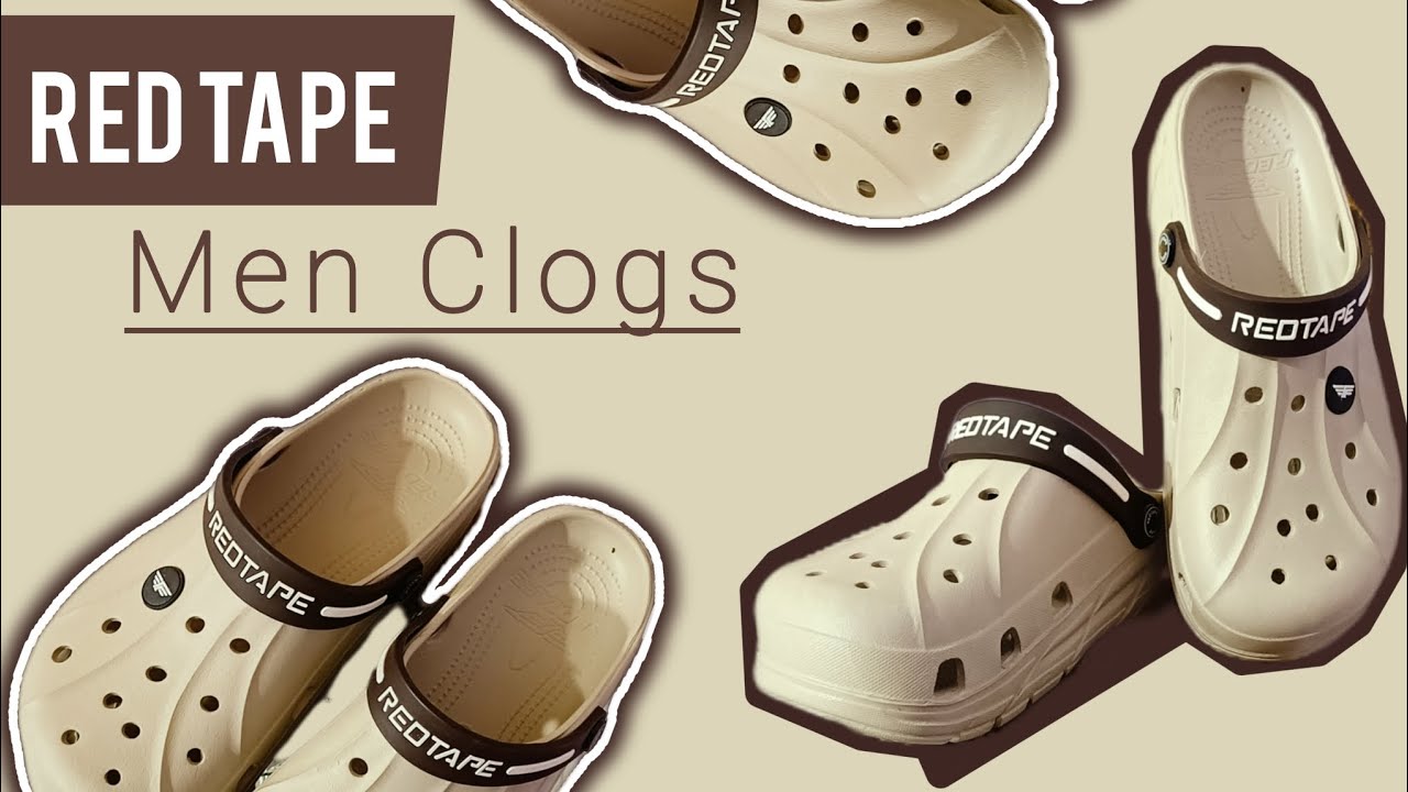 Red tape Clogs sandals for men - YouTube