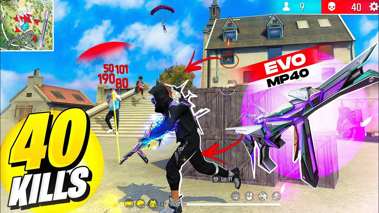 New Evo MP40 is Fire 🔥 EPIC Solo Vs Squad Gameplay 🤯 Free Fire Max ...