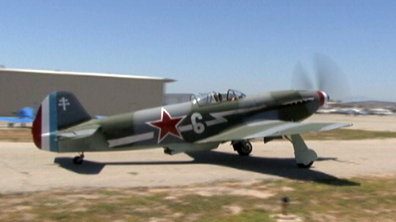 Soviet Советский WWII Yak-3 Fighter Flight Demo in California! - YouTube