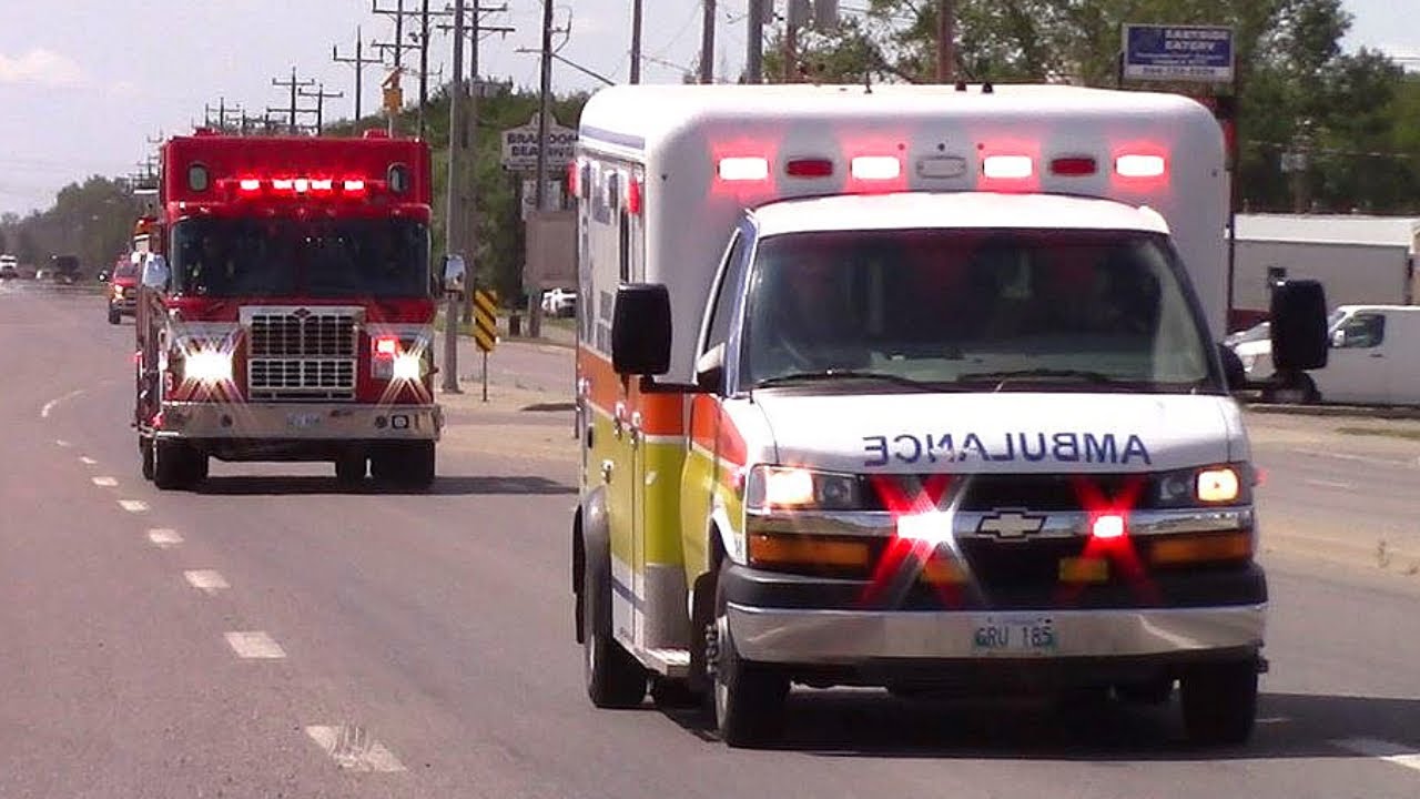 5 Emergency Vehicles Responding to Rollover! - YouTube