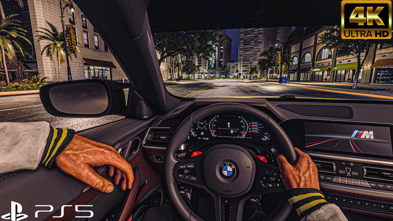 Realistic First person view in the BMW M4 competition The crew ...