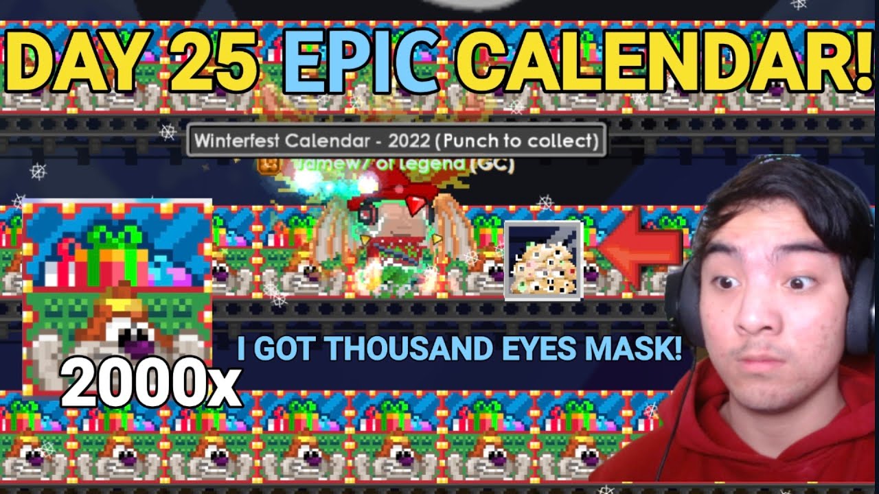 Opening 2000 Winterfest 2022 Calendars! + (I GOT THOUSAND EYES MASK ...