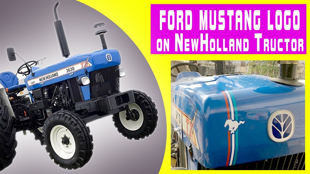 Ford Mustang Logo on Holland Tractor / tractor modification / tractor ...
