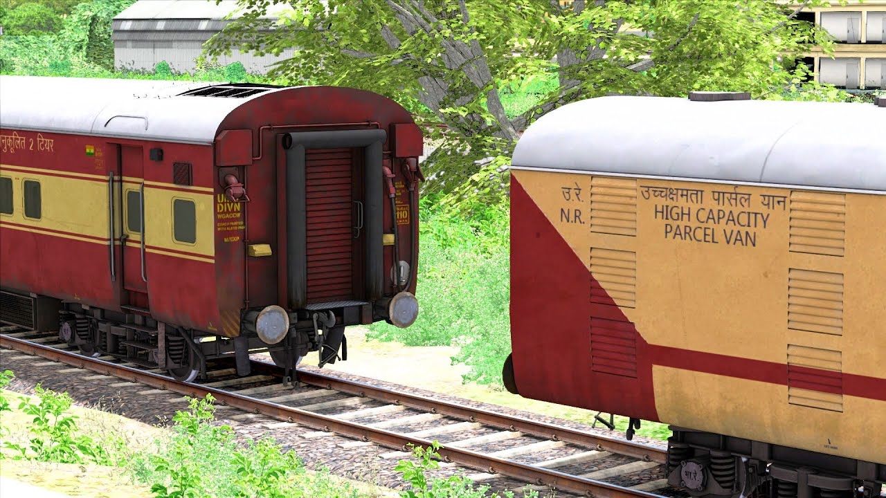 ICF UTKRISHT PARCEL VAN COUPLING RAJDHANI COACH | BUMPY RAILROAD ...