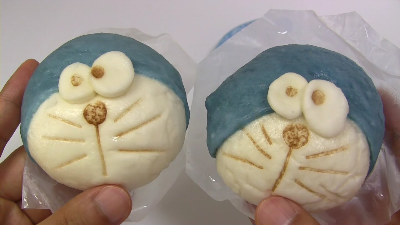 Japanese Candy & Snacks #187 Doraemon Steamed Bun - YouTube