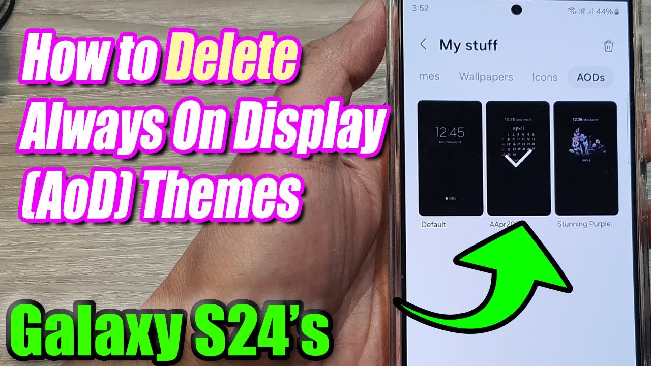 Galaxy S24/S24+/Ultra: How to Delete Always On Display (AoD) Themes ...