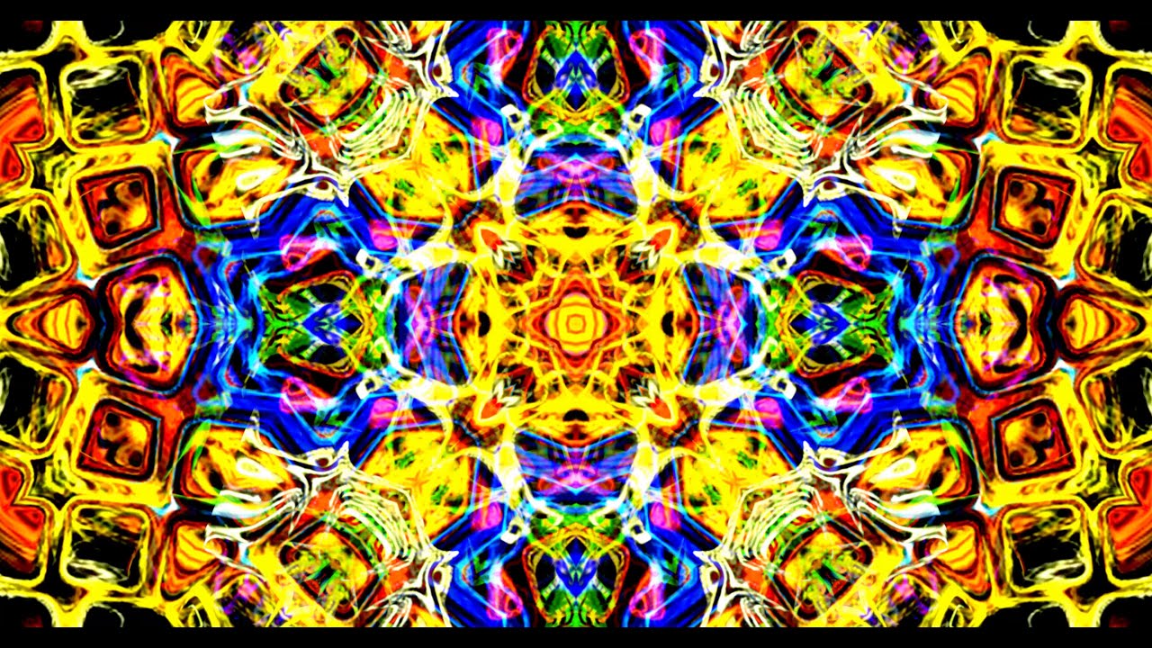 Kaleidoscope Meditation Visual Art Colorful Visuals 4K Blue Abstract ...