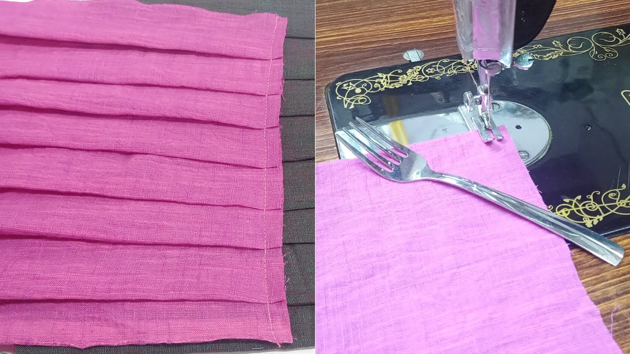 Just using a fork, can make a perfect pleats | Simple pleats technique ...