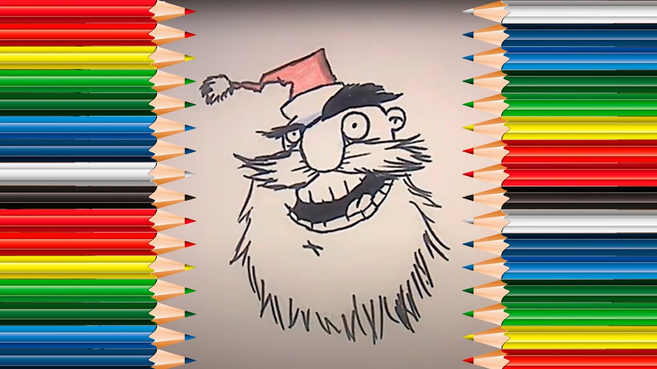 How to draw a crazy Santa Claus - YouTube