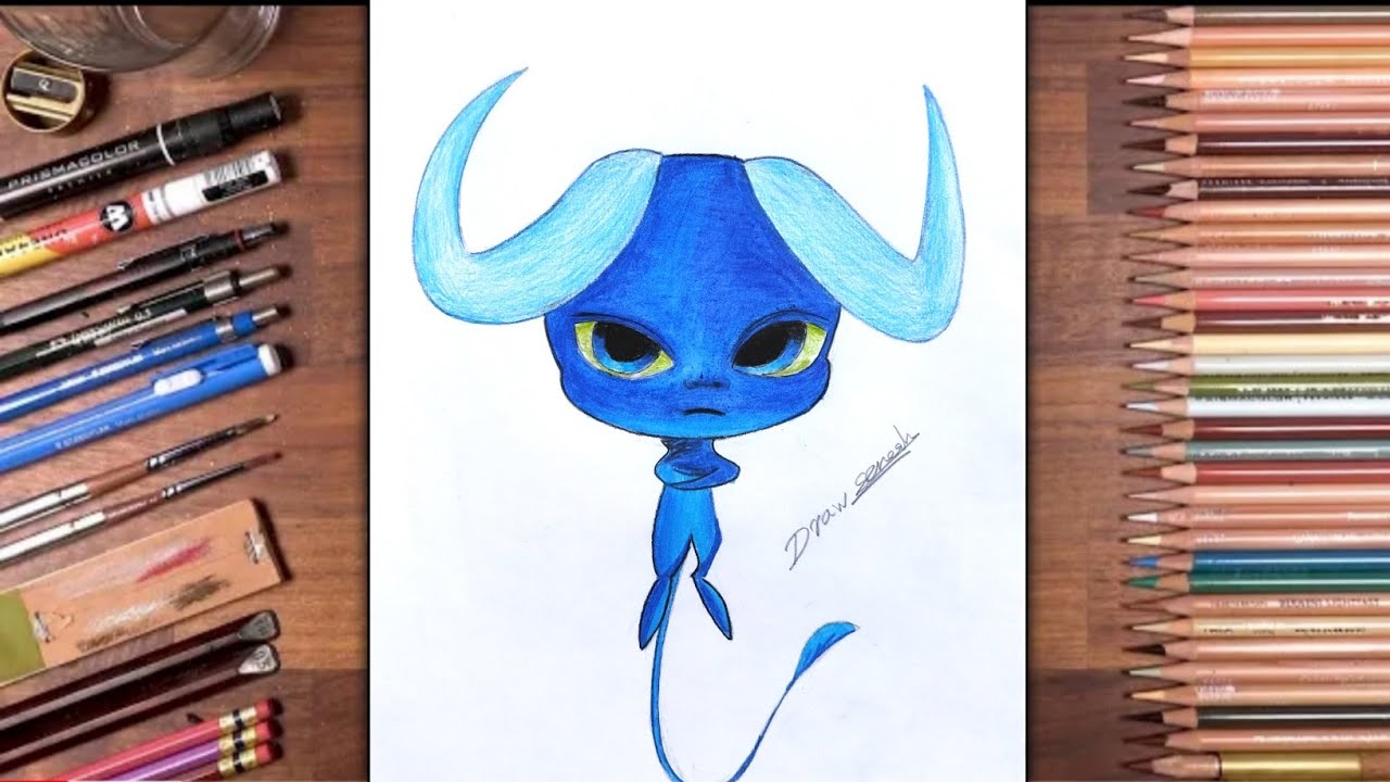 How To Draw Miraculous Ladybug Kwami Stompp | DrawSenesh - YouTube