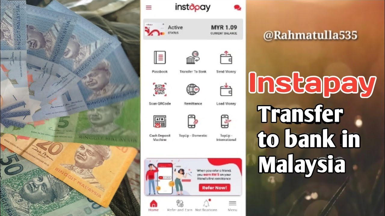 instapay money bank tansfer in Malaysia - YouTube