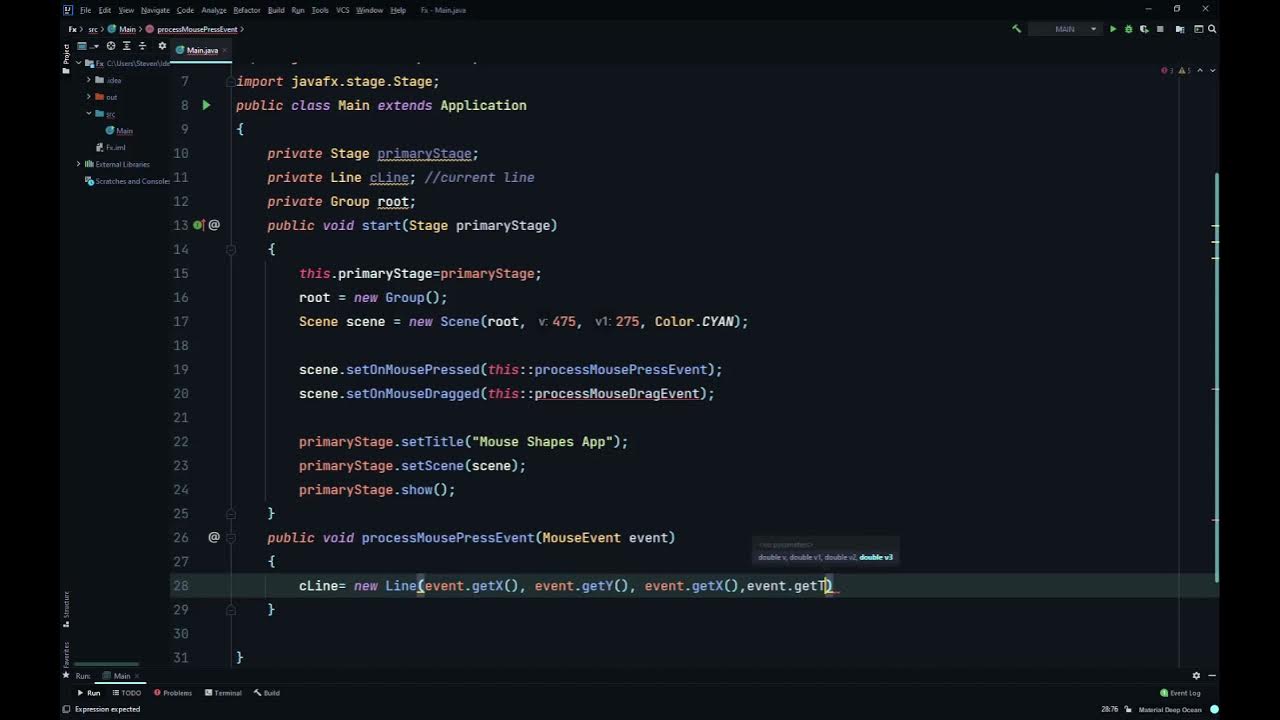 JavaFx Framework MouseEvent - YouTube