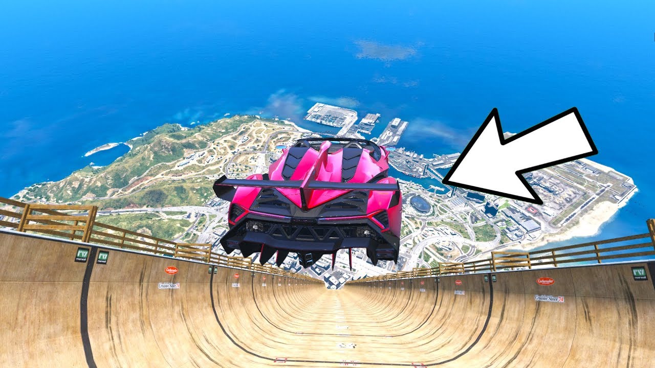 GTA 5 MEGA RAMP biggest Jump (Mods Gameplay Moments) | WATCH T7 - YouTube