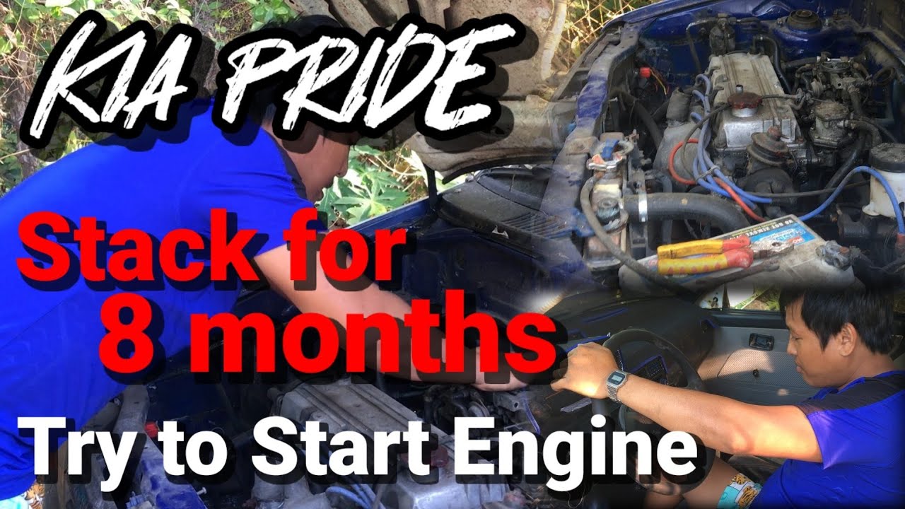 How To Start Engine Kia Pride Stack for 8 Months - YouTube