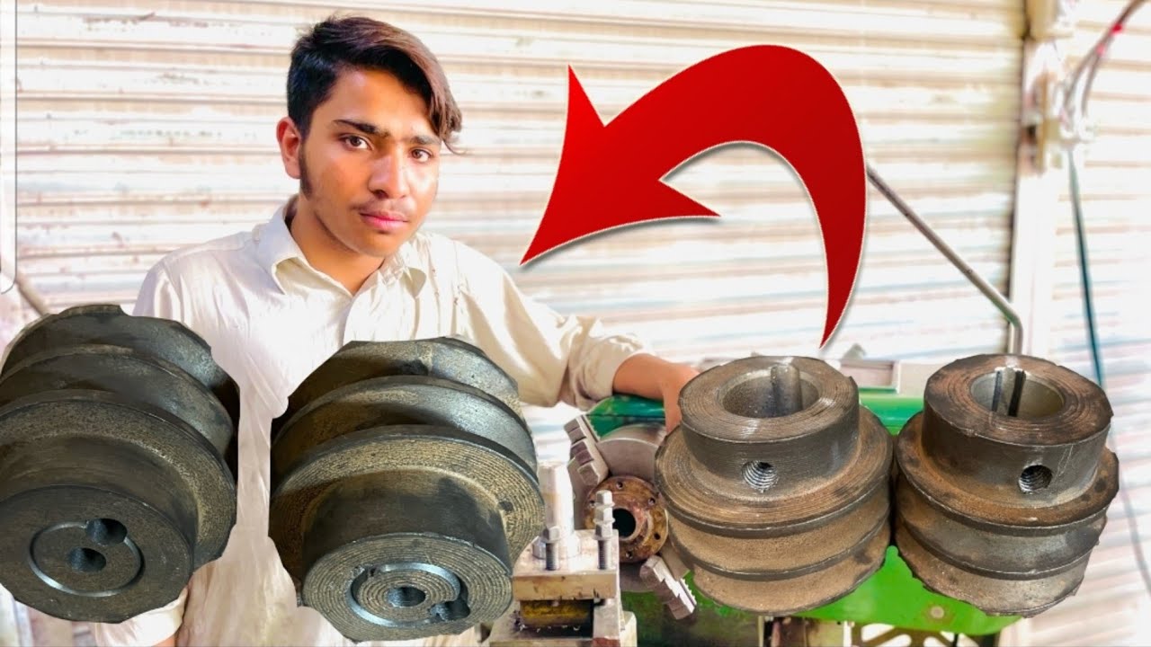 How to Make pulley in Motor shaft & pulley size Replace By (amazing ...