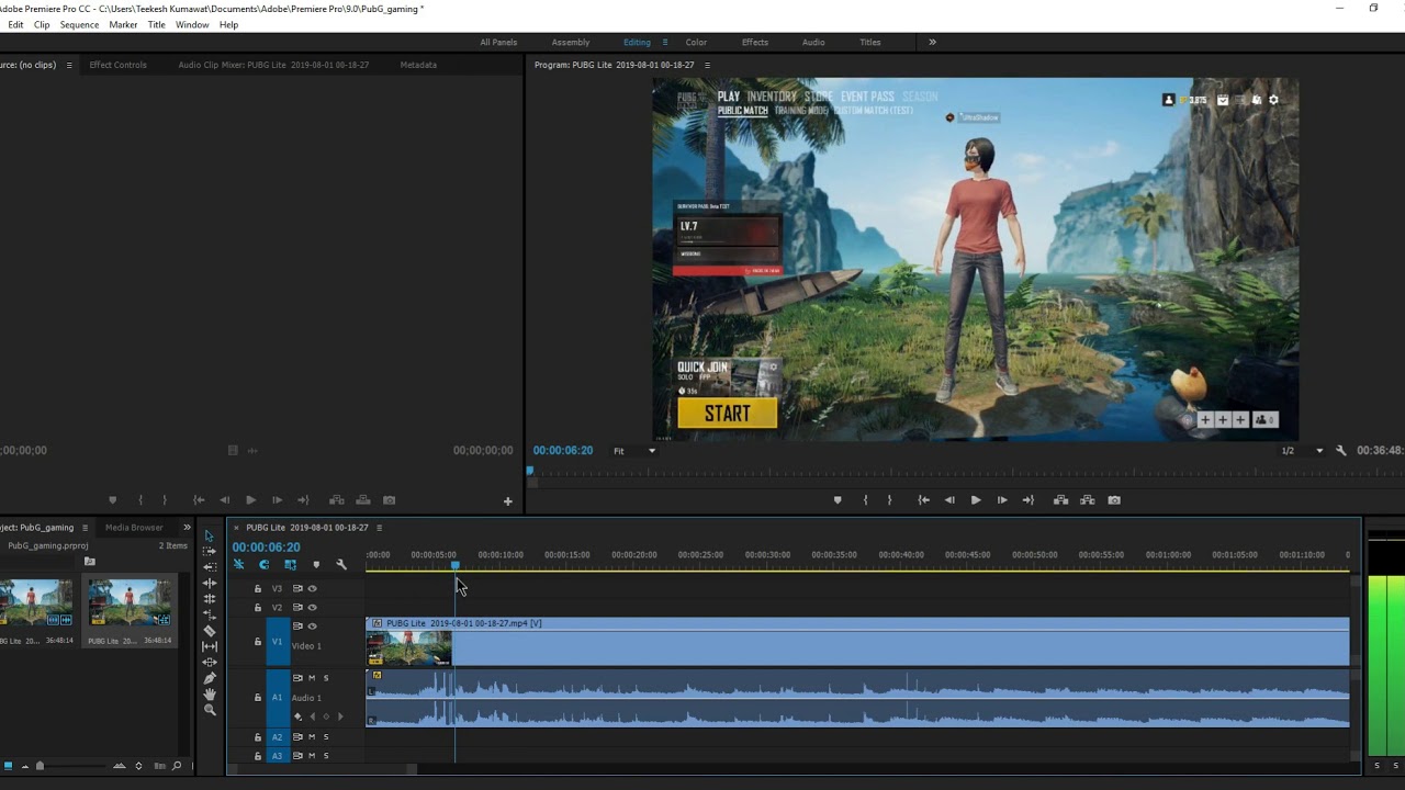 Pubg Video Editing in Premiere Pro - YouTube
