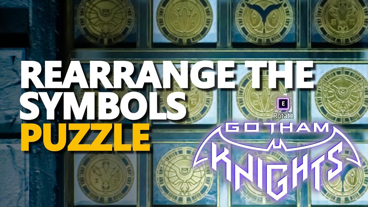 Rearrange the symbols Gotham Knights Puzzle - YouTube