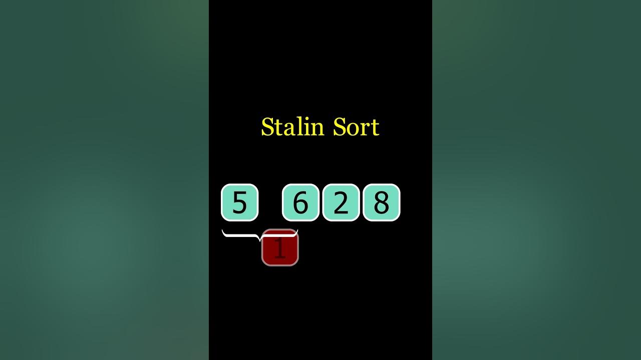 Stalin Sort Visually Explained Sortingtechniques Youtube