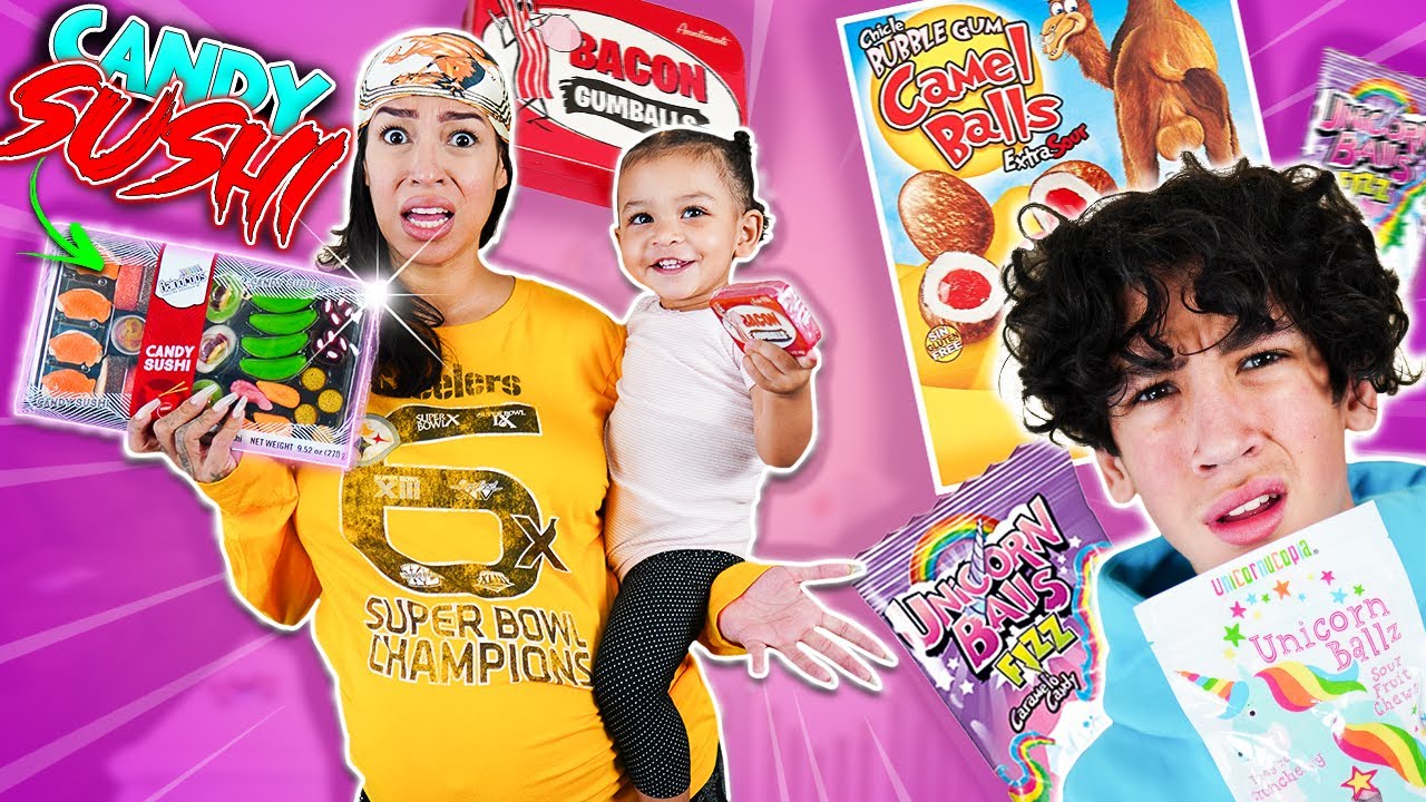 We TRY the WORLDS WEIRDEST CANDY!! *DISGUSTING* - YouTube