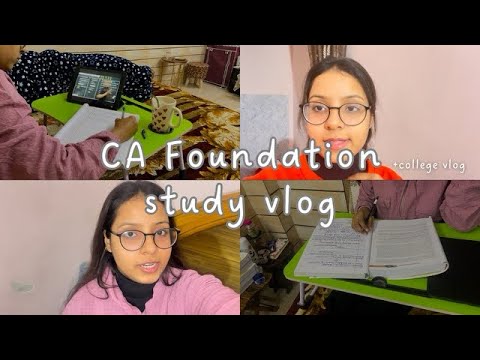 CA Foundation Study Vlog + Going to college Vlog ||Realistic Day|| - YouTube