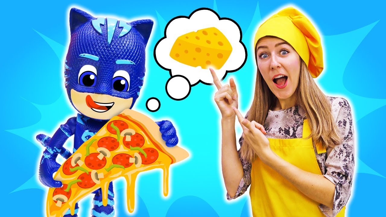 🍕¡Una pizza para los PJ Masks!🍕 Cocina para niños. Recetas fáciles ...