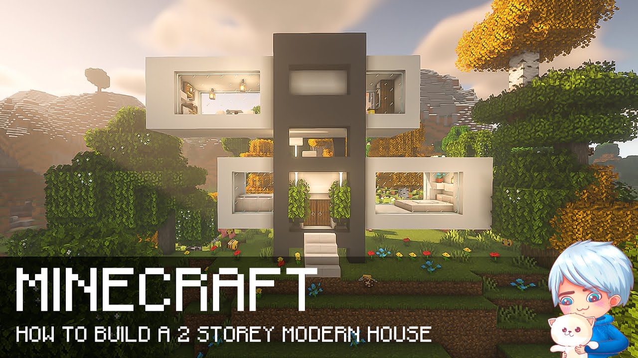 Minecraft: How To Build a 2 storey Modern House | Minecraft Build ...