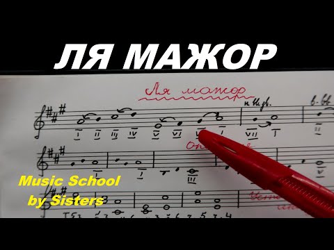 ЛЯ МАЖОР: КАК РАБОТАТЬ В ГАММЕ? Сольфеджио 3-4 класс. Ступени, тритоны, главные трезвучия, D7