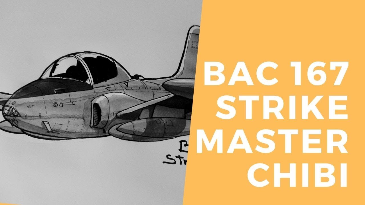 Arte Bélico Speed drawing BAC 167 Strikemaster CHIBI - YouTube