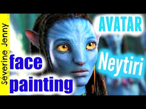 Maquillage Halloween Avatar - Face Painting / Make-Up - YouTube