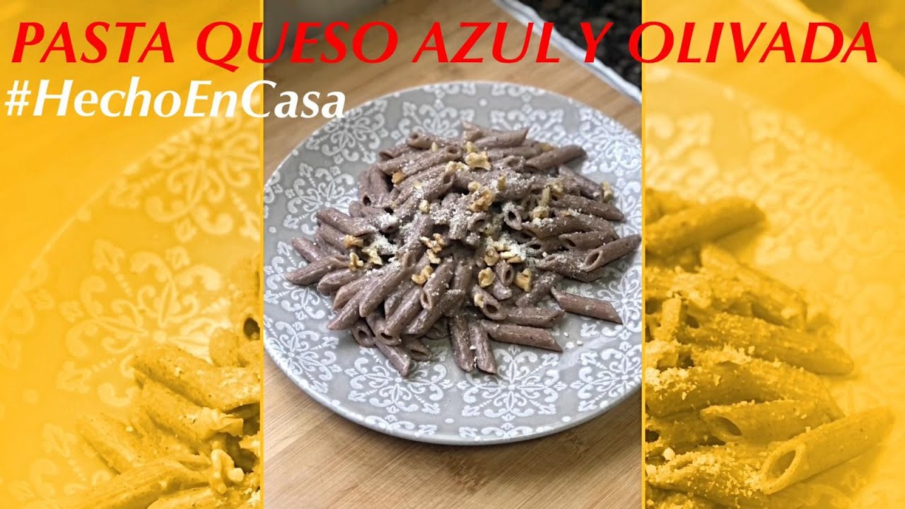 RECETA - 💯 PASTA CON QUESO AZUL Y OLIVADA 🤗 - YouTube