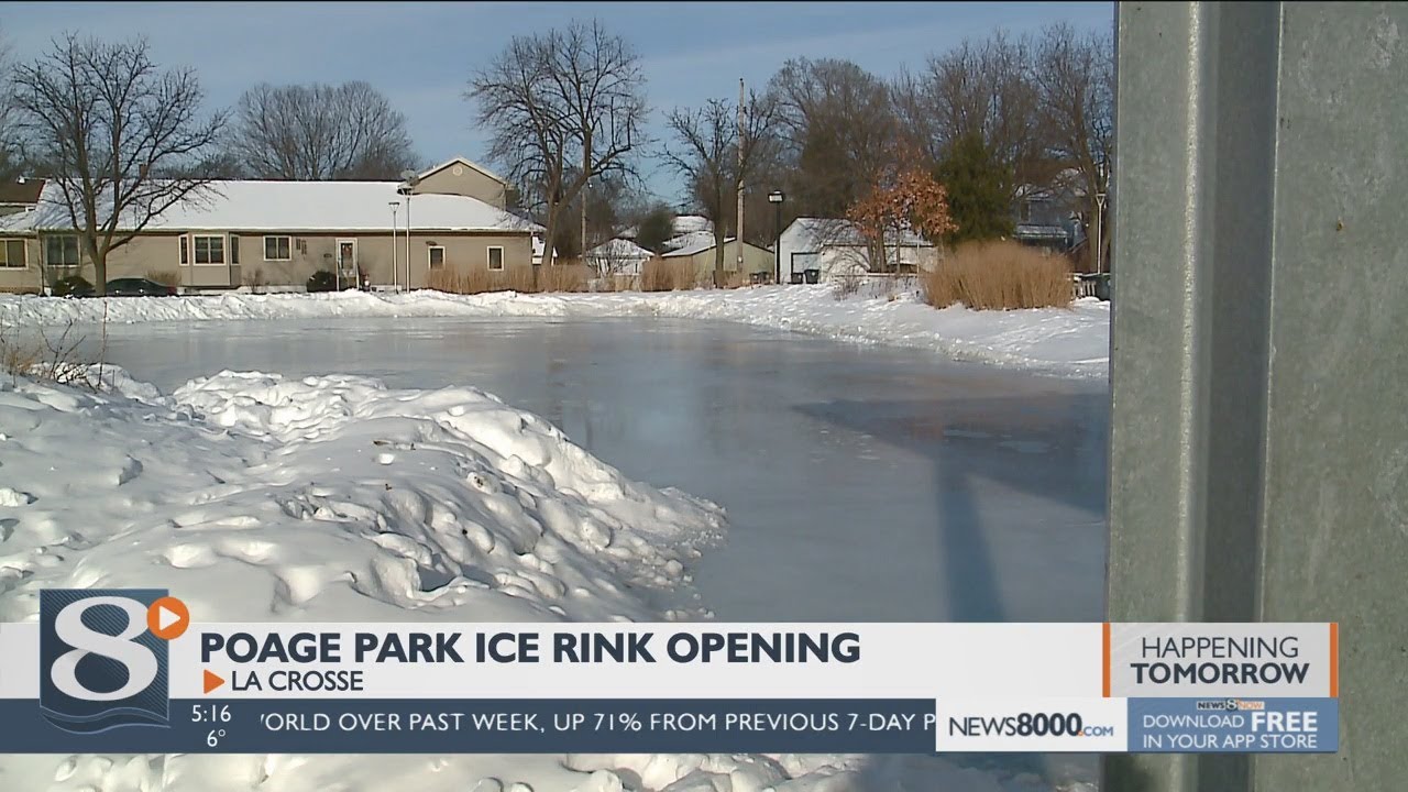 Ice rink in La Crosse's Poage Park to open for season Saturday - YouTube