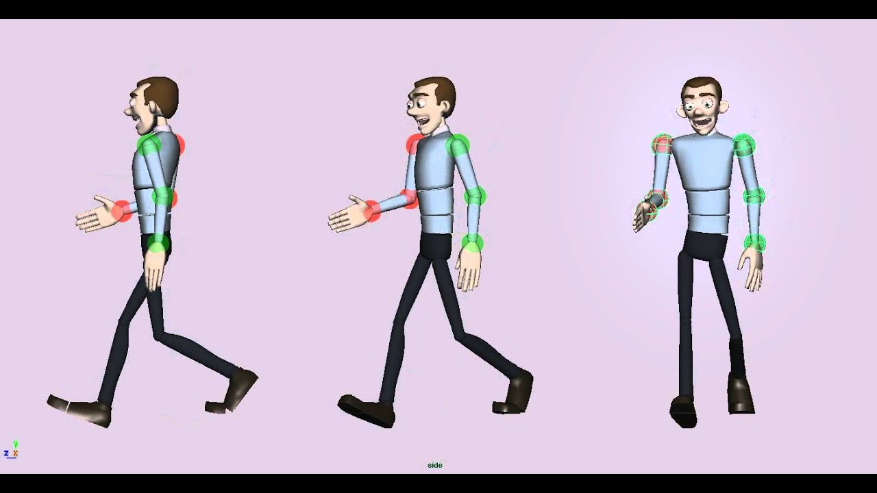 Personality Walk Cycle - Sam Rig - YouTube
