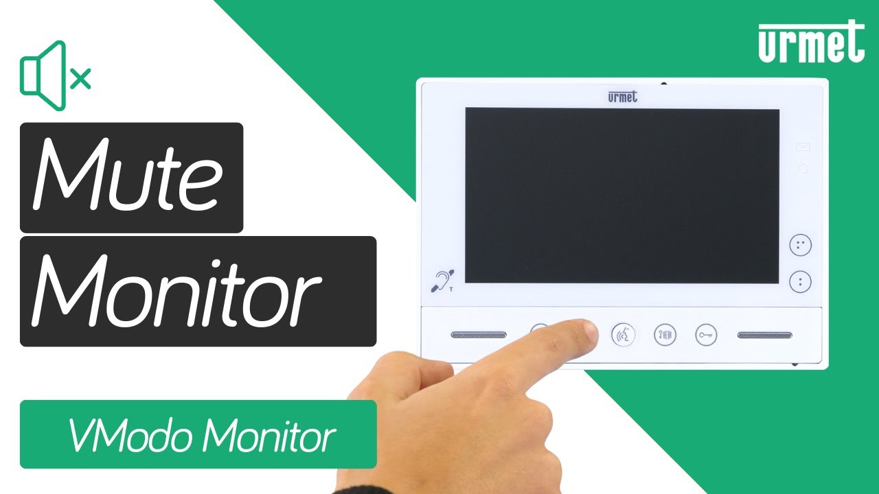 How to Mute the Monitor - Urmet VModo Handsfree Monitor - YouTube