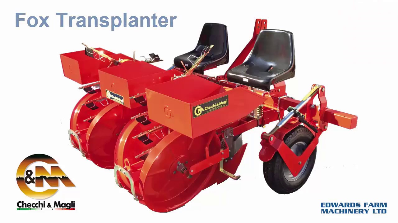 Checchi and Magli Fox Transplanter Edwards Farm Machinery - YouTube