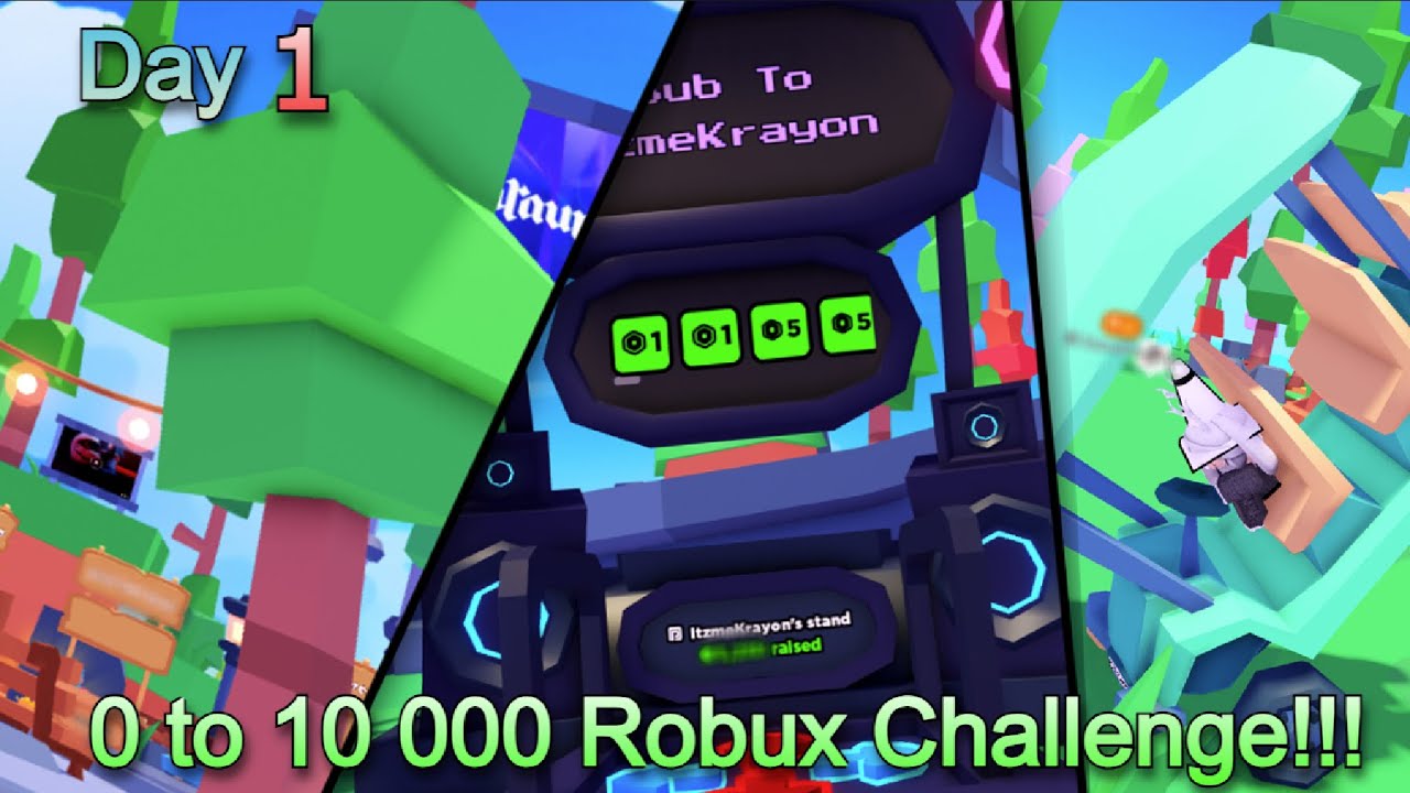 0 - 10000 Robux Challenge | Day 1 | #roblox #plsdonate # ...