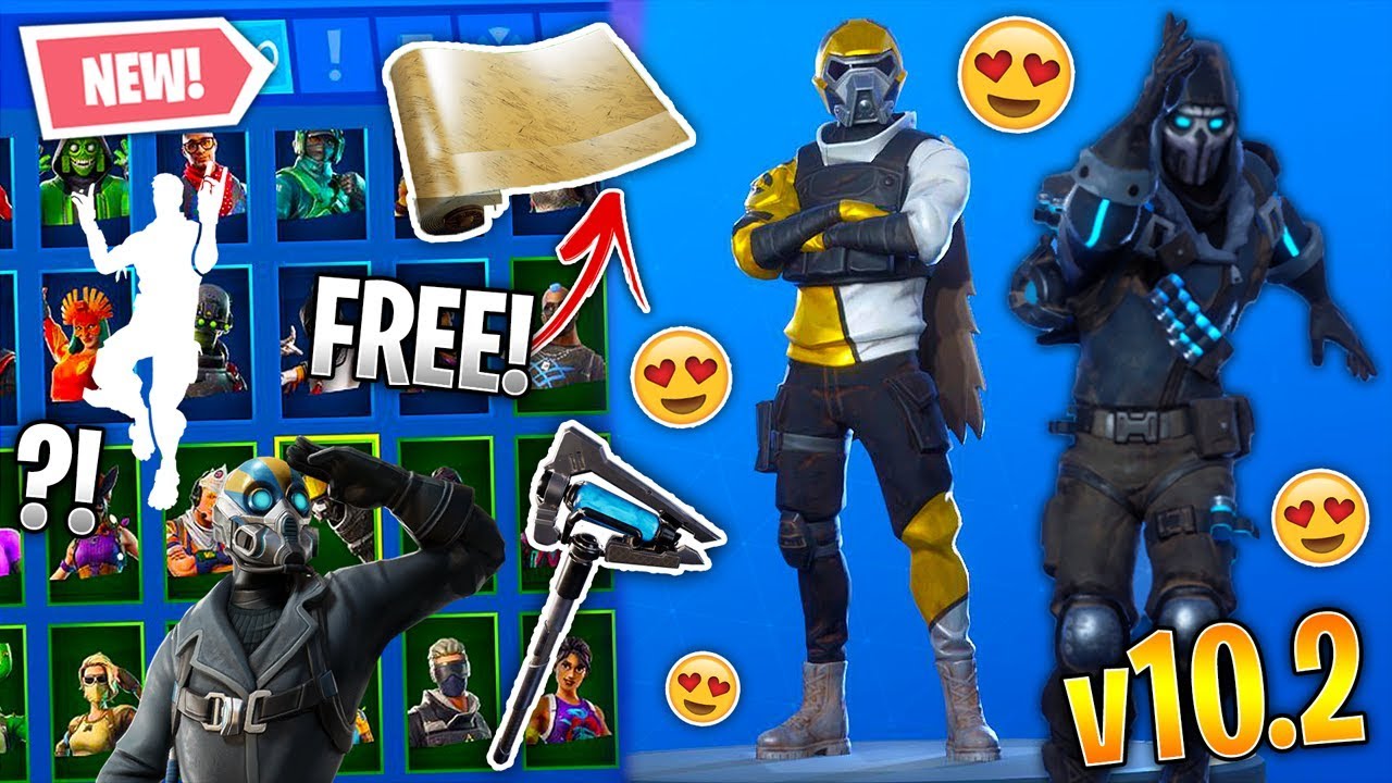 *NEW* All Fortnite v10.20 LEAKED SKINS & EMOTES! *FREE ITEMS ...