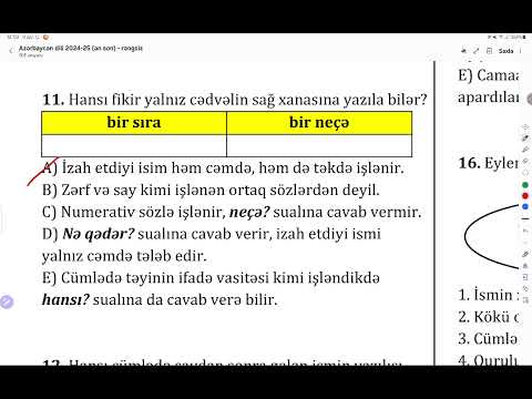 MHM Azərbaycan dili sınaq izahı - Sınaq 1 (Hüseynov İsmayıl)